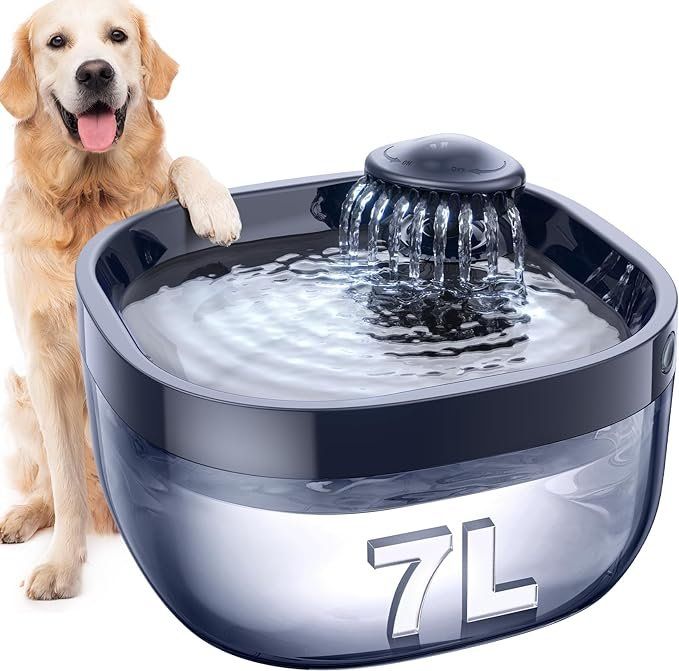 Trinkbrunnen für Hunde/Katzen 7L Wasserbrunnen mit led licht (Neu und originalverpackt) in ...