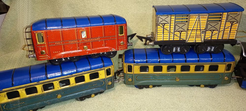 Antiker schöner JEP Zug Loki und 5 Wagen WS 3 leiter Spur 0 | Kaufen auf Ricardo