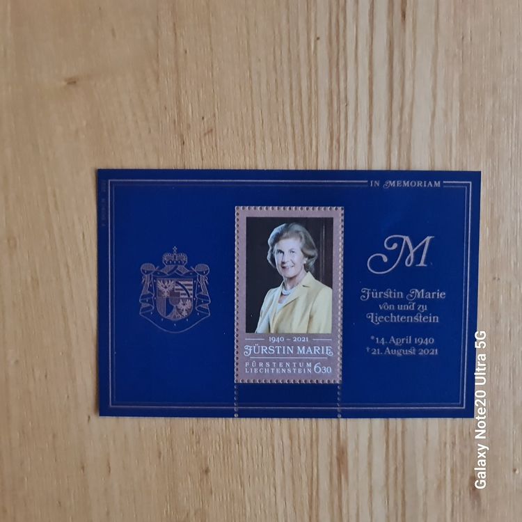 In Gedenken an Fürstin Marie Block postfrisch (Gebraucht) in ...