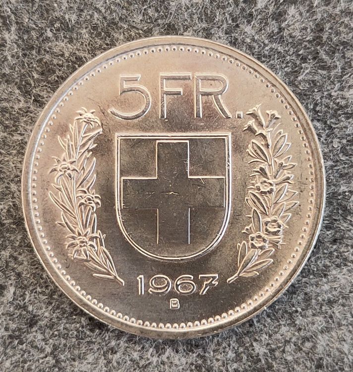 5 Franken Münze 1967 | Kaufen auf Ricardo