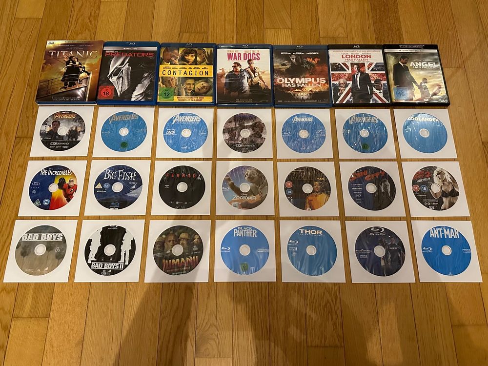 Filmpaket mit 24 Filmen (4K + Blu-ray + Blu-ray 3D + DVD) (Gebraucht ...