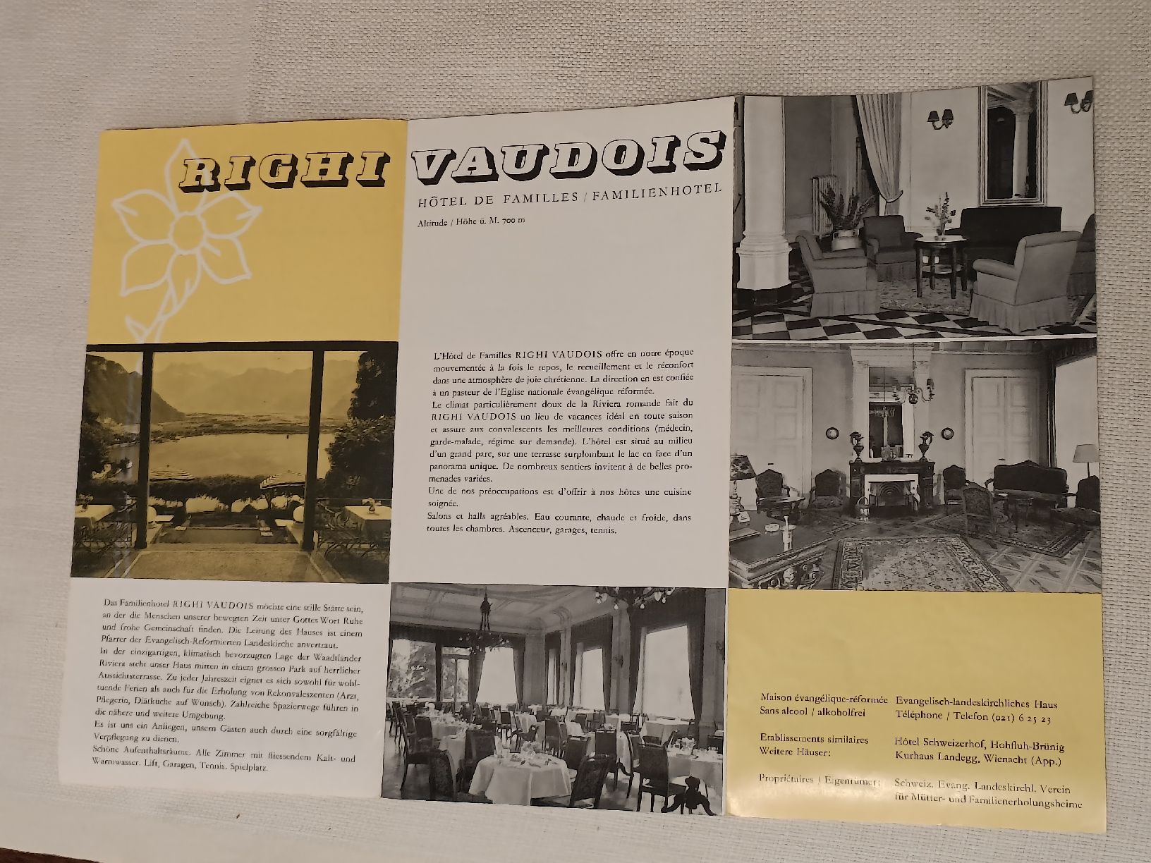 Alter Prospekt / Hotel Righi Vaudois Glion sur Montreux (Gebraucht) in ...