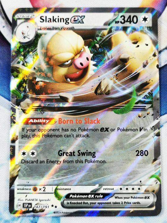 Pokémon Slaking ex 147/191 Surging Sparks EN (Neu (gemäss Beschreibung ...