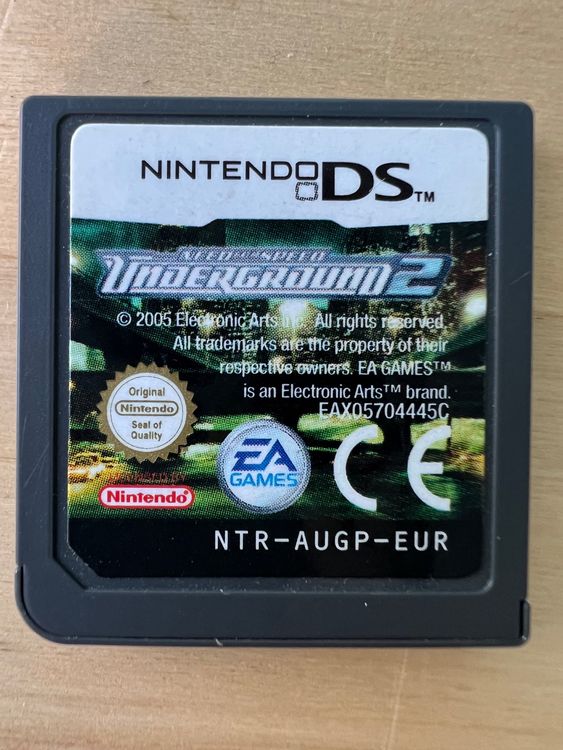 Nintendo DS -NEED FOR SPEED underground 2- NUR MODUL (Gebraucht) in st ...