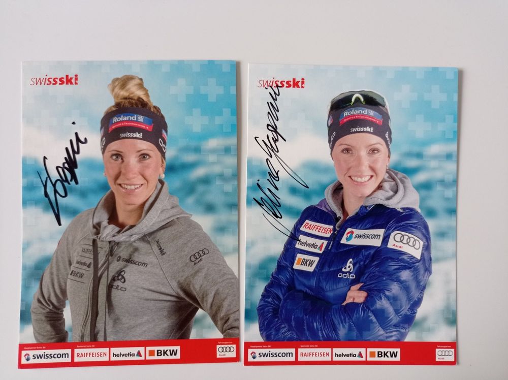 Selina und Elisa Gasparin original signierte Autogrammkarten | Kaufen ...
