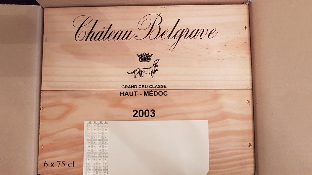 Château Bellgrave, 2003 Haute Médoc 6Fl. in orig. Holzkiste (Neu ...