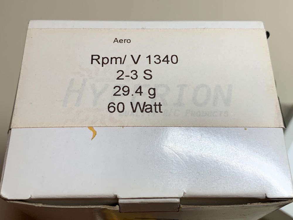 HYPERION Brushless Motor - HPZ2205/38 - 1340Rpm/V - 2-3S (Neu und ...