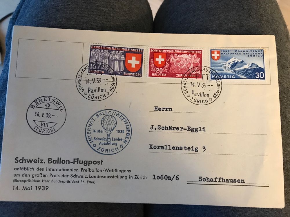 Schweizer Ballon Flugpost 1939 (Neu (gemäss Beschreibung)) in Flawil für CHF 1 – mit Lieferung ...