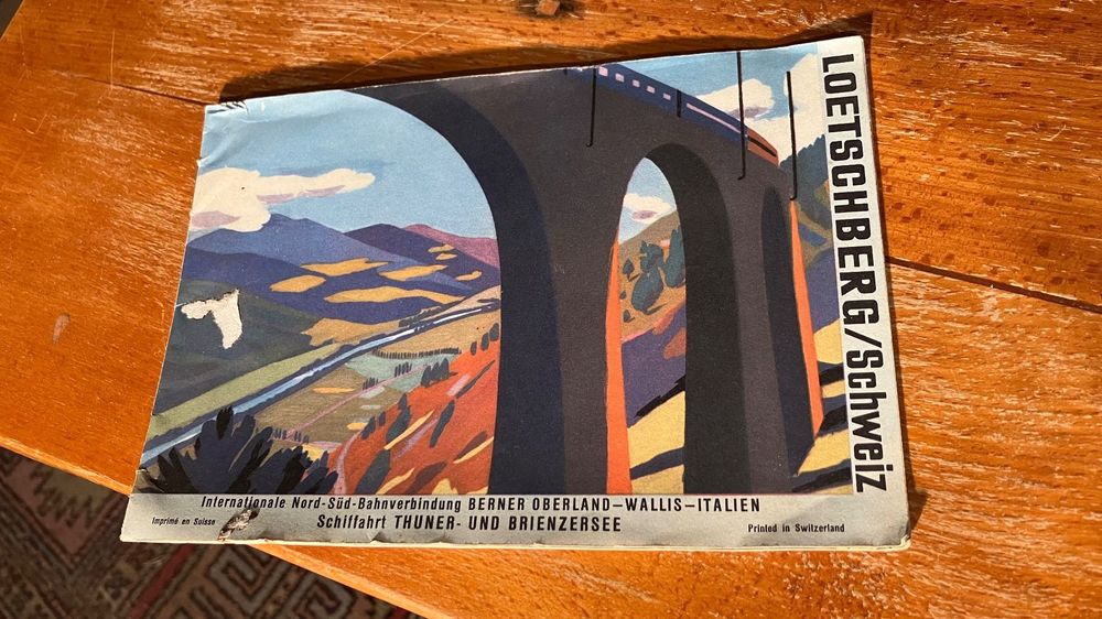 Prospectus Karte Lotschberg Bahn Zug Schweiz Thun Brienz | Kaufen auf ...