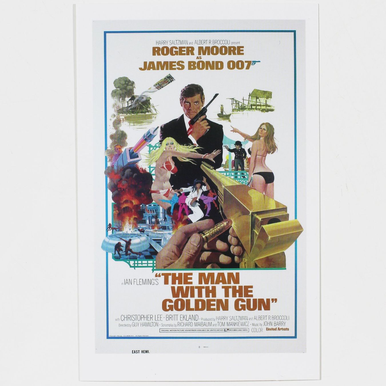 Postkarte James Bond THE MAN WITH THE GOLDEN GUN Artwork (Neu (gemäss ...