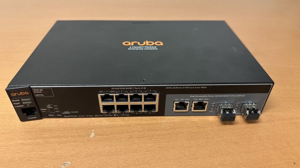 HPE Aruba 2530-8G-Switch (J9777A) mit 2x 1 Gbps SFPs (Gebraucht) in Schafisheim für CHF 99 – mit ...