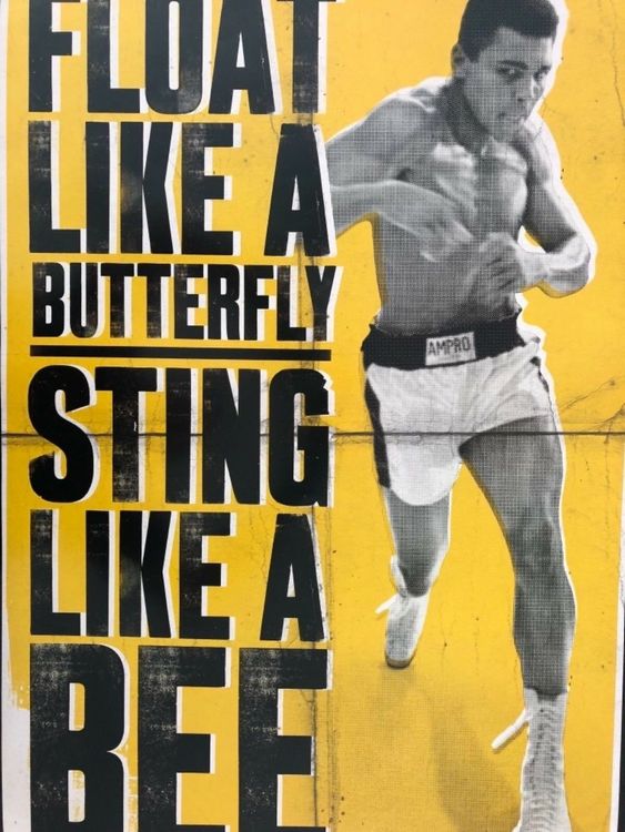 Muhammad Ali Poster LIKE A BEE Rarität,Im Handel ausverkauft | Kaufen ...