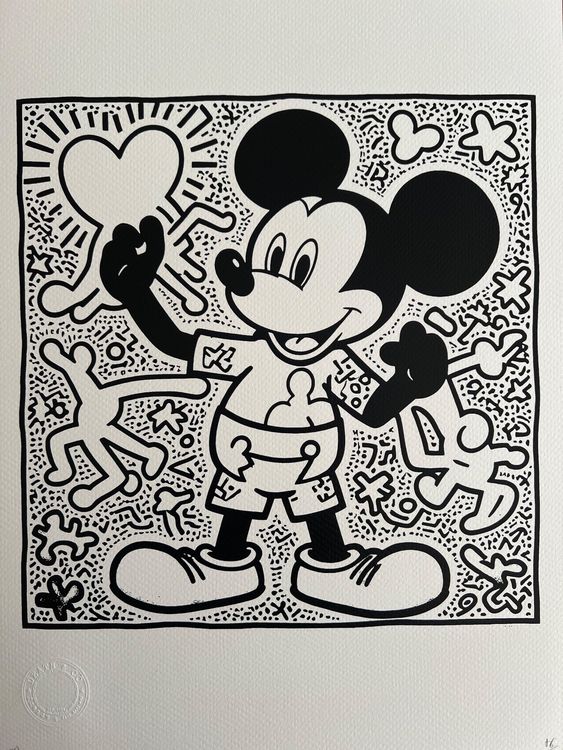 DEATH NYC « Mickey Mouse & Keith Haring » (Neu (gemäss Beschreibung ...