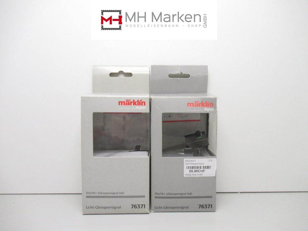 Märklin 2x 76371 Licht-Gleissperrsignal Sh0/Sh1 tief H0 | Kaufen auf ...