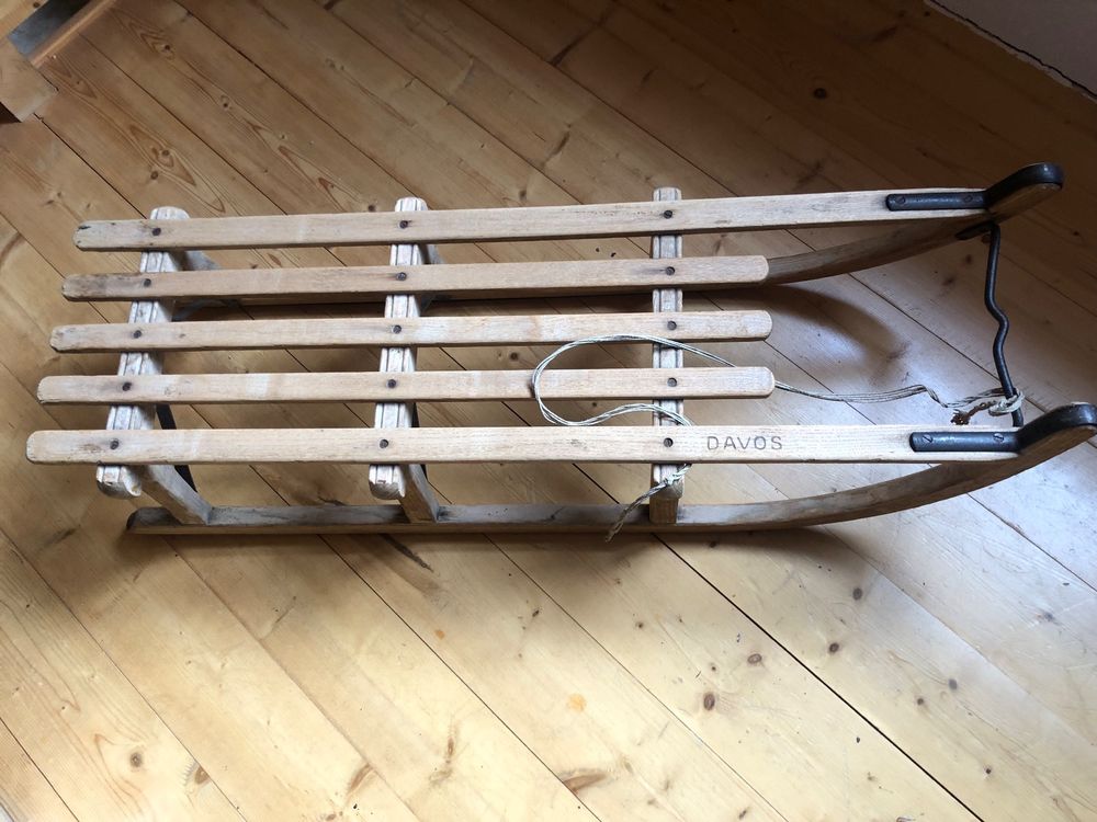 Original Davoser Holzschlitten, Vintage, (Gebraucht) in Vellerat für ...