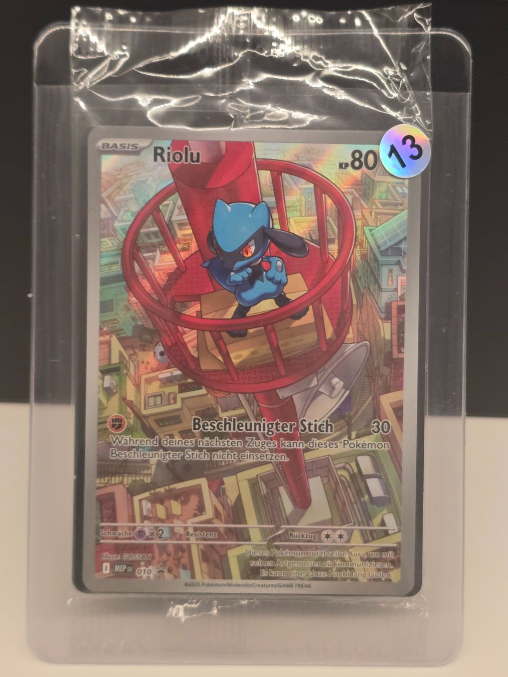 🇩🇪 Pokemon Mega Evolution 》Riolu 010 》Promo OVP (Neu (gemäss ...