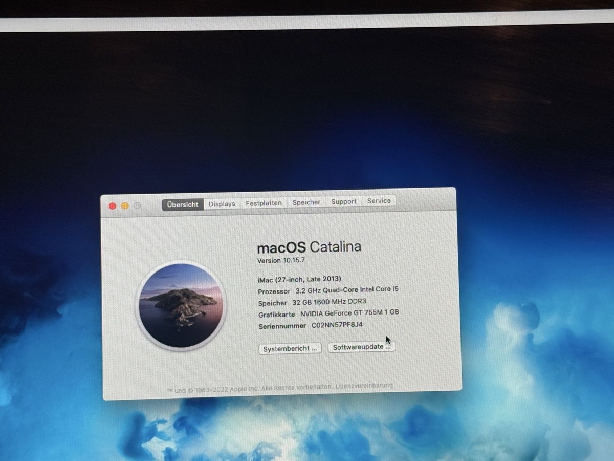 iMac 27-inch, Late 2013, 3.2 GHz, 32 GB RAM, Top Zustand! (Gebraucht ...