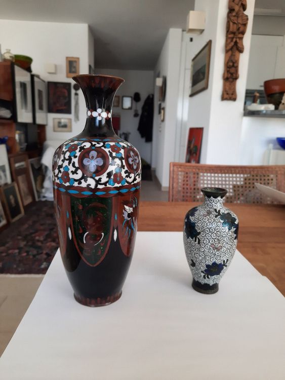 CHINESISCHE EMAIL CLOISONNÉ VASEN ANTIK | Kaufen auf Ricardo
