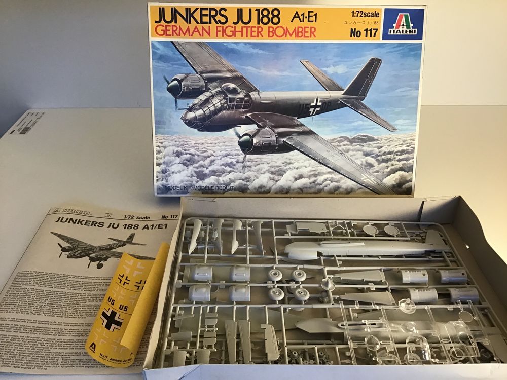 Modellbausatz Flugzeug Junkers JU 188 Bomber 1:72 Italeri | Kaufen auf ...