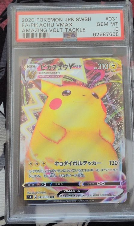 Seltene Pikachu VMAX Amazing Volt Tackle PSA 10 (Neu (gemäss ...