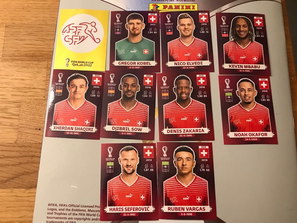Panini Sticker SUI div. 10Stk., WM 2022 | Kaufen auf Ricardo