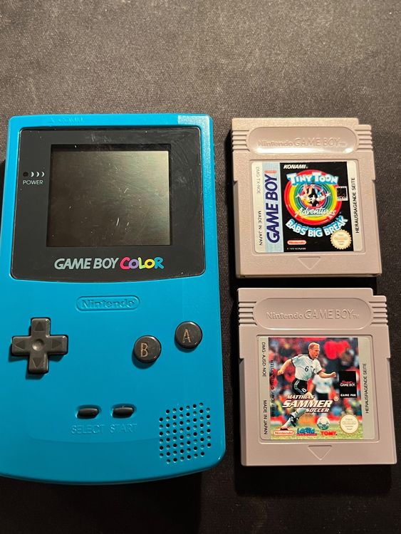 Gameboy Color + 2 Spiele Türkis Blau Original Nintendo (Gebraucht) in ...