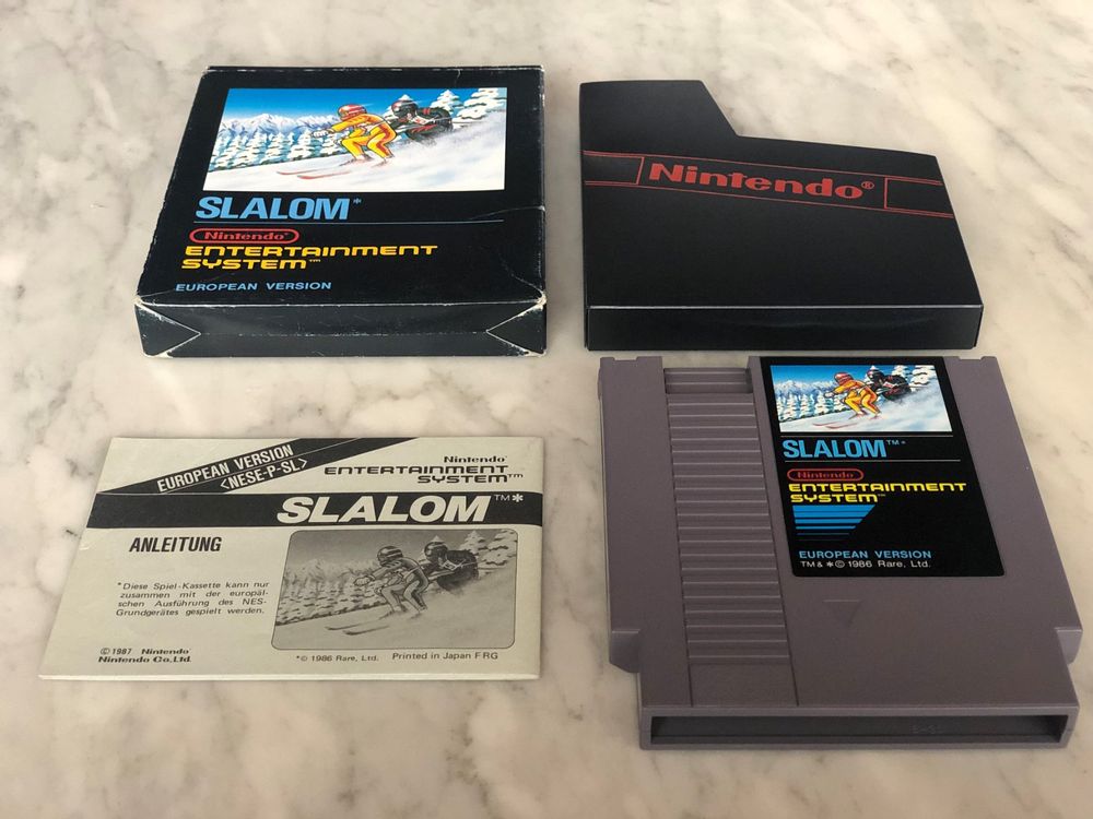 SLALOM SPIEL FÜR NINTENDO NES IN ORIGINALSCHACHTEL (Gebraucht) in ...