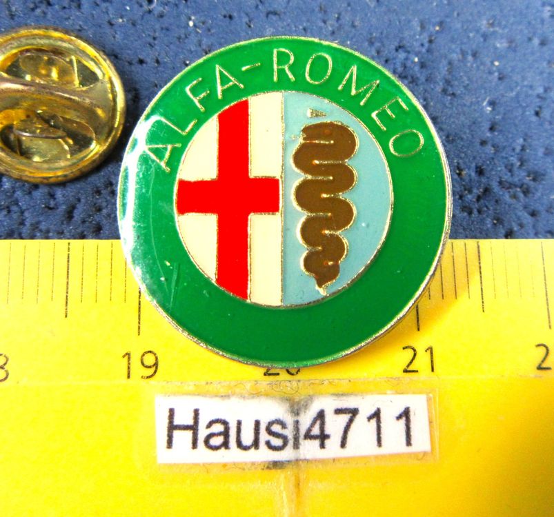 ALFA ROMEO AUTO LOGO OLDI PIN GLASIERT 25mm GROSSSS | Kaufen auf Ricardo