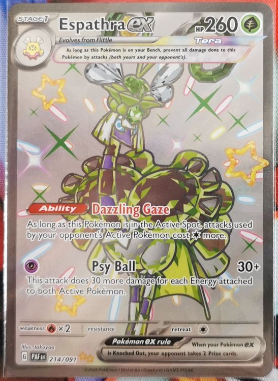 Pokemon Espathra ex 214/091 Shiny UR Paldean Fates EN (Neu (gemäss ...