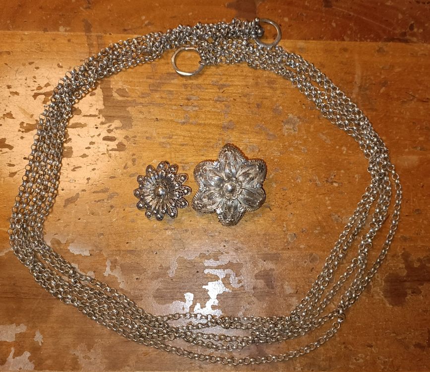 Trachtenschmuck Einzelteile versilbert | Kaufen auf Ricardo