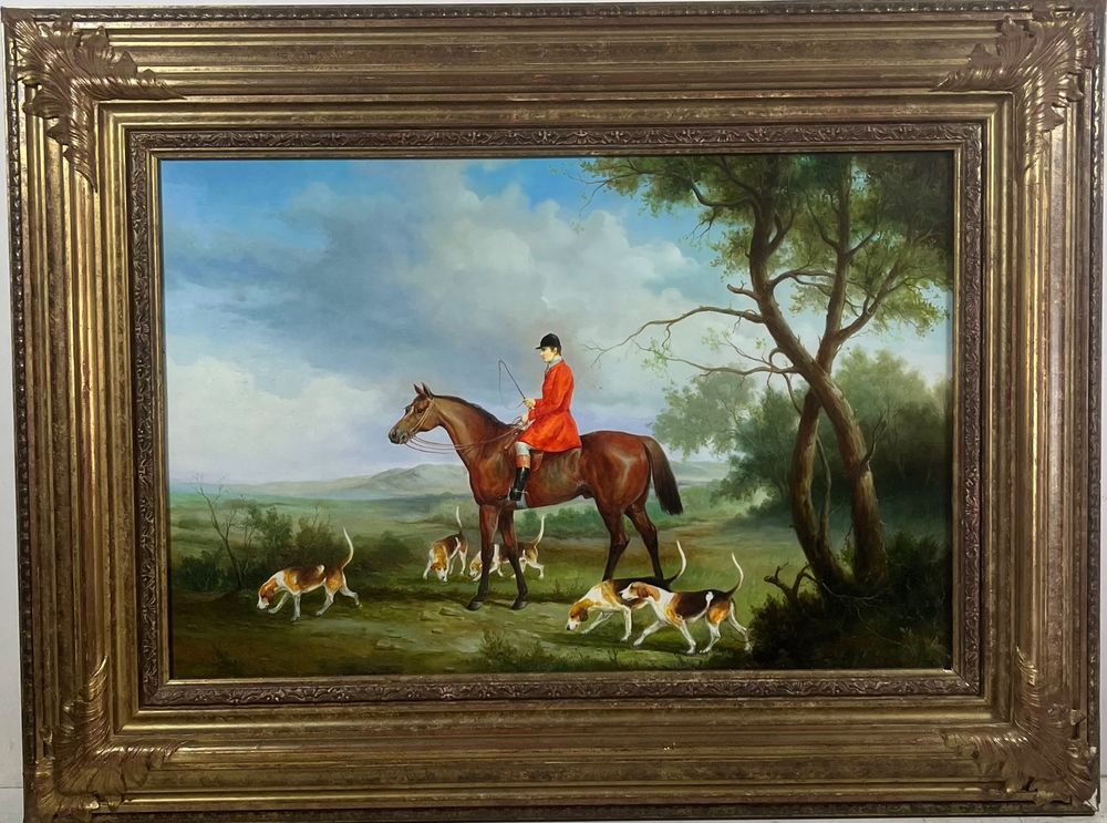 Benjamin Lander (1842-1915) Fox Hund Szene Gemälde (Gebraucht) in Root ...