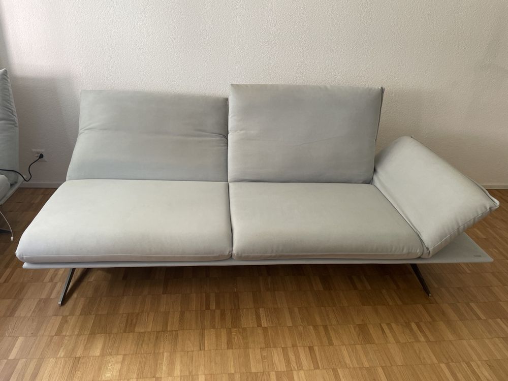 Sofa Koinor Hellgraugrünblau pastell Alcantara (Gebraucht) in Hägglingen für CHF 250 – nur ...
