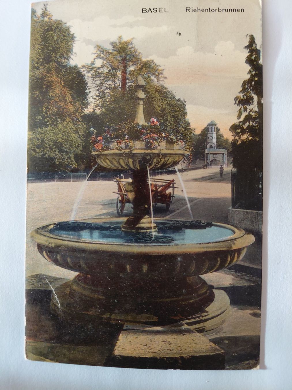 Alte Ansichtskarte Basel Riehentorbrunnen. (Gebraucht) in Wattwil für ...