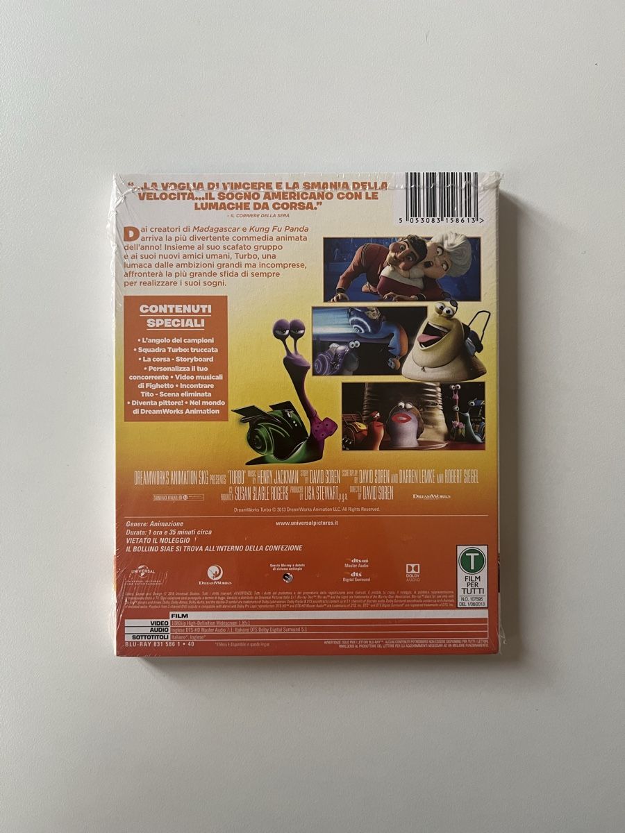 Turbo - Blu-Ray Disc Nuovo Imballato, Film Animazione (Nuovo e nell ...