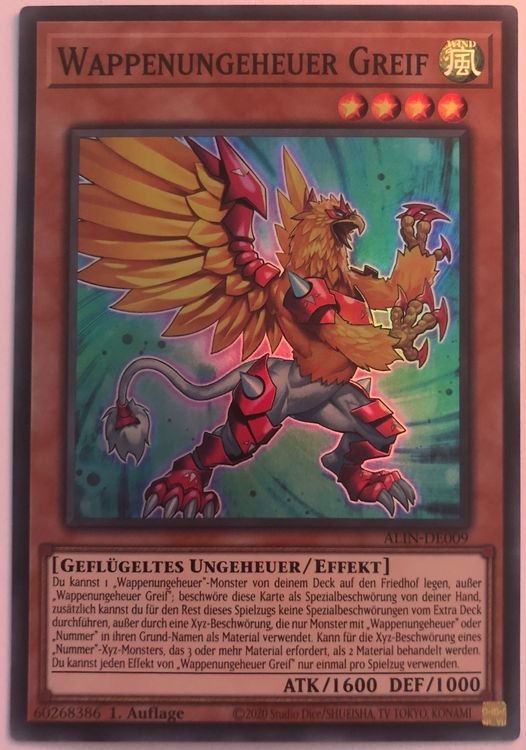 Yu-Gi-Oh Wappenungeheuer Greif | Kaufen auf Ricardo