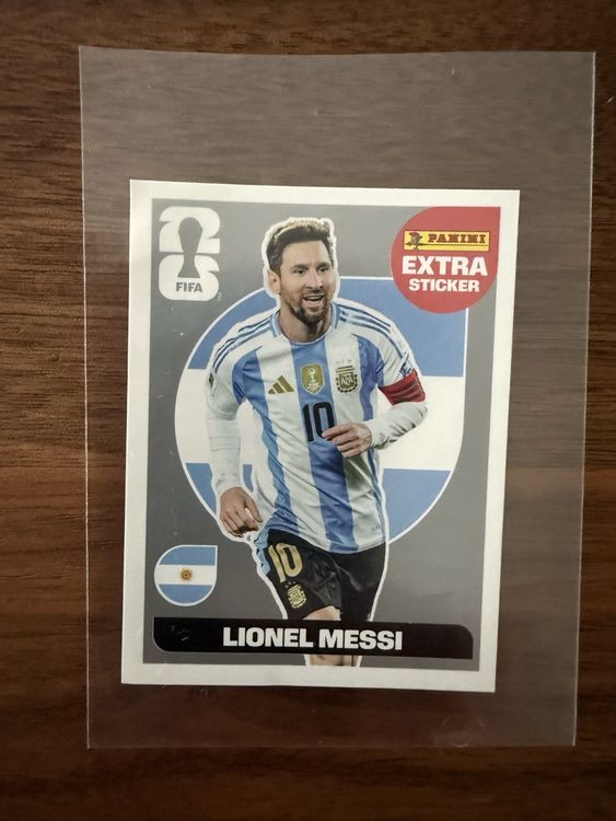 Panini WM 2026 Extra Sticker LIONEL MESSI Silver (Neu (gemäss ...