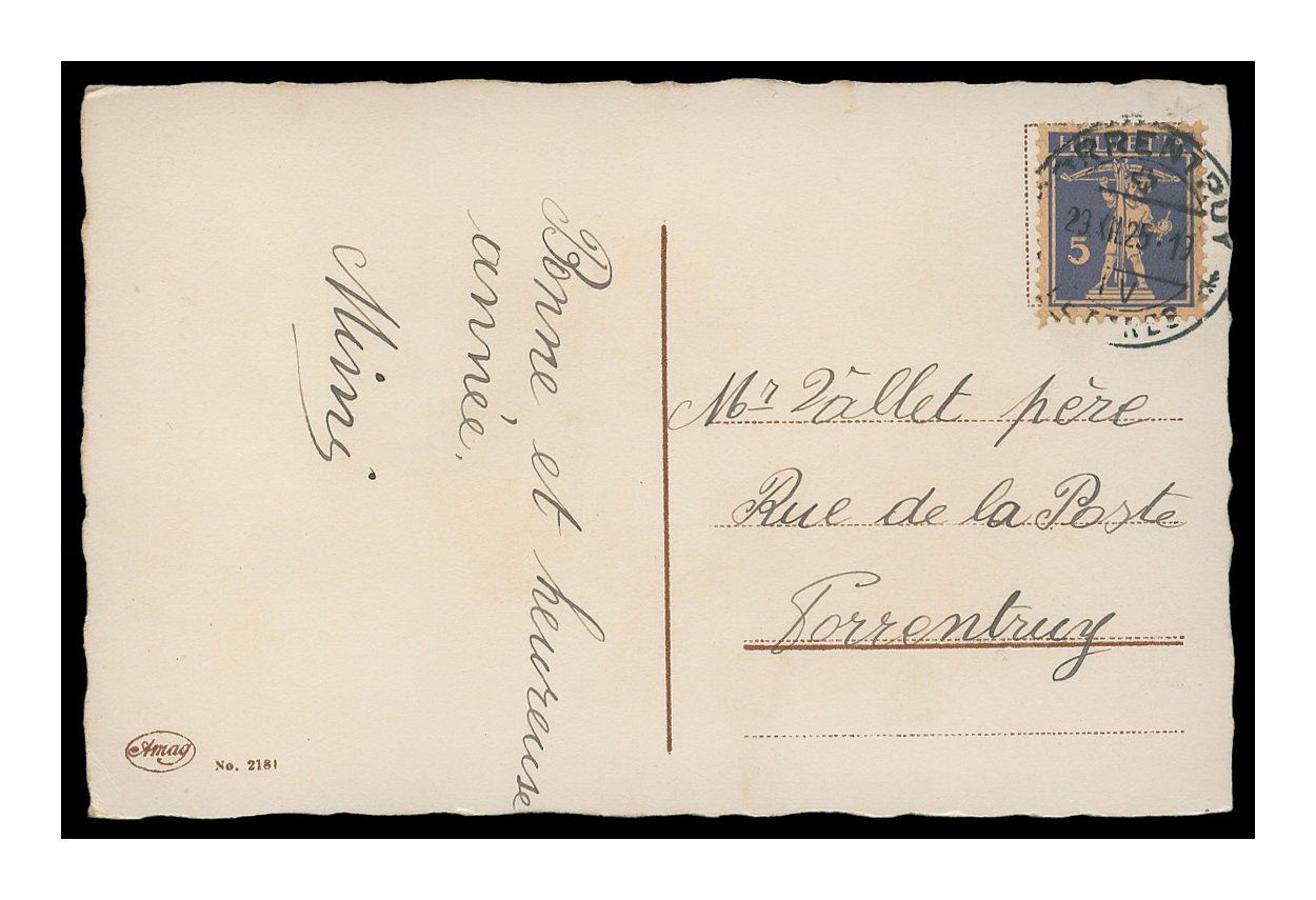 BONNE ANNÉE - 1925 "Petite fille sous la neige" (D'occasion) à Onex ...