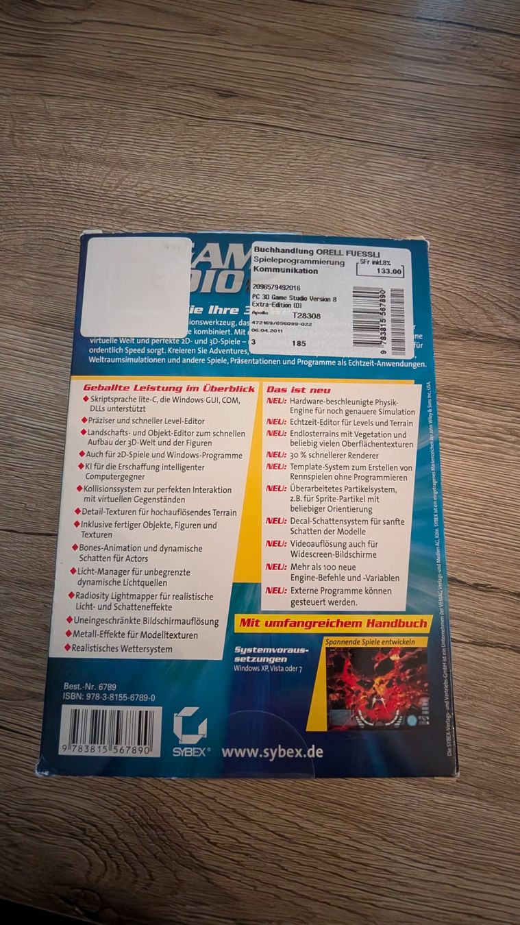 3D Game Studio 8 Pro Edition - PC Game Software (Gebraucht) in ...