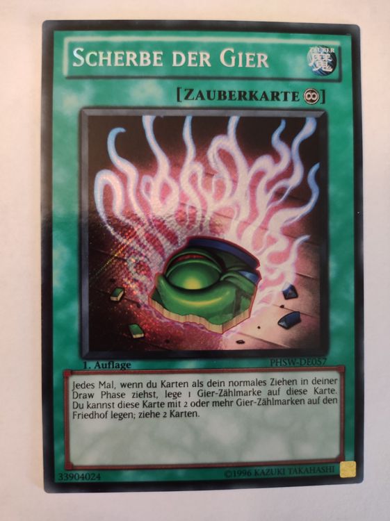Yu-gi-oh Karte Scherbe der Gier | Kaufen auf Ricardo