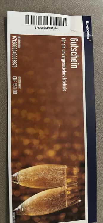 ticketcorner gutschein (Neu (gemäss Beschreibung)) in st.margarethen ...