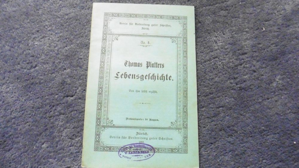 Grächen,VS,Thomas Platter,1891,Lebensgeschichte,Lehrer,Autor | Kaufen ...