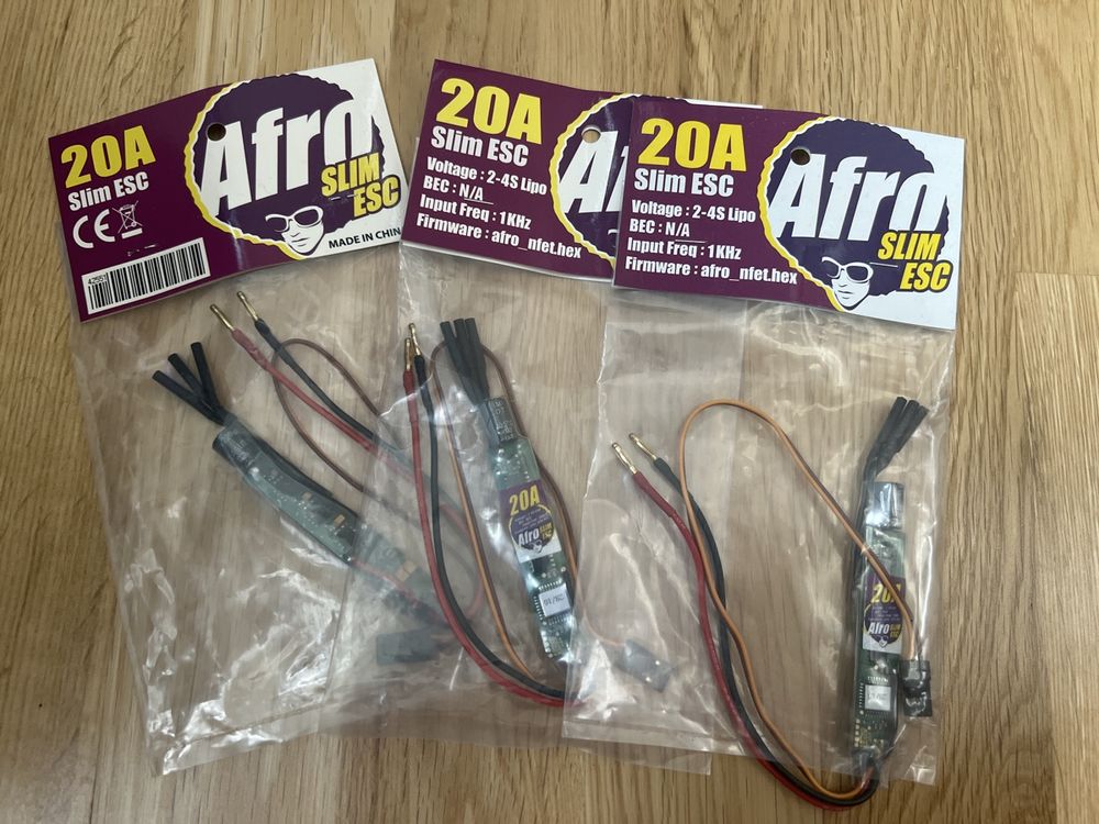 3x Afro Slim ESC 20A (2-4S) Brushless Speed Controller (Neu und ...
