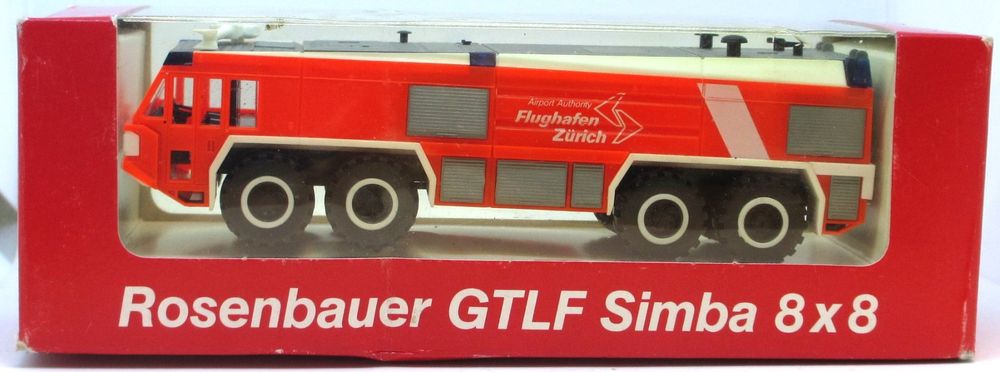 1:87 Simba 8x8 Rosenbauer Feuerwehr Flughafen Zürich (Neu (gemäss ...