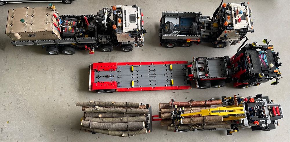 4 Lego Technik Modelllaster mit Anhänger guter Zustand (Gebraucht) in ...