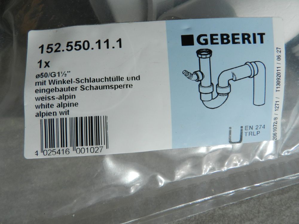 Geberit Syphon Ablauf mit Schlauchanschluss | Kaufen auf Ricardo