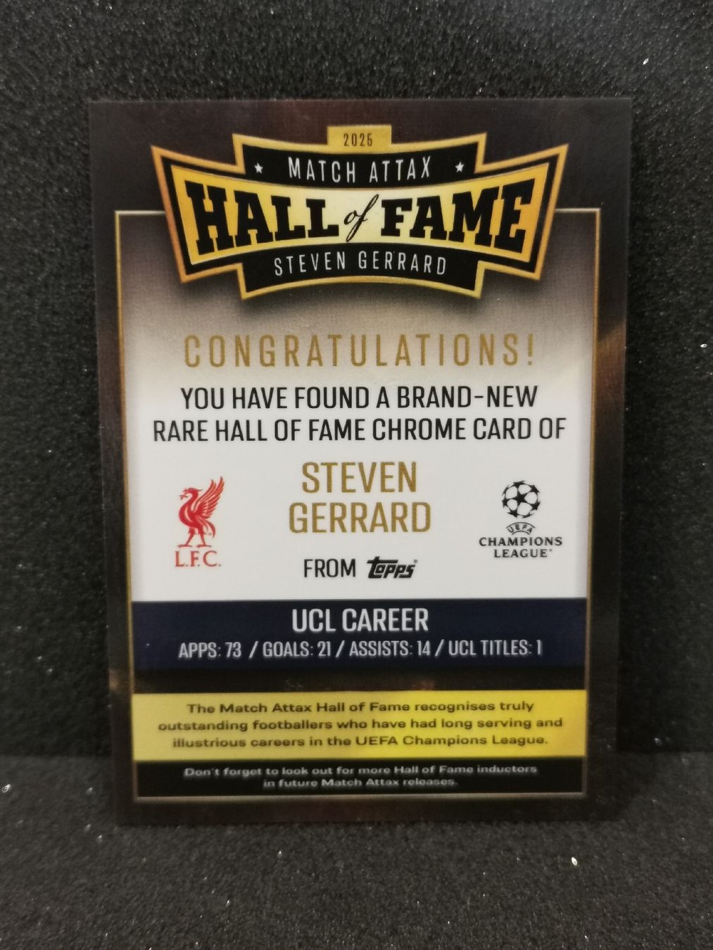 Match attax 2025/26 Steven Gerrard Hall of Fame (Gebraucht) in ...