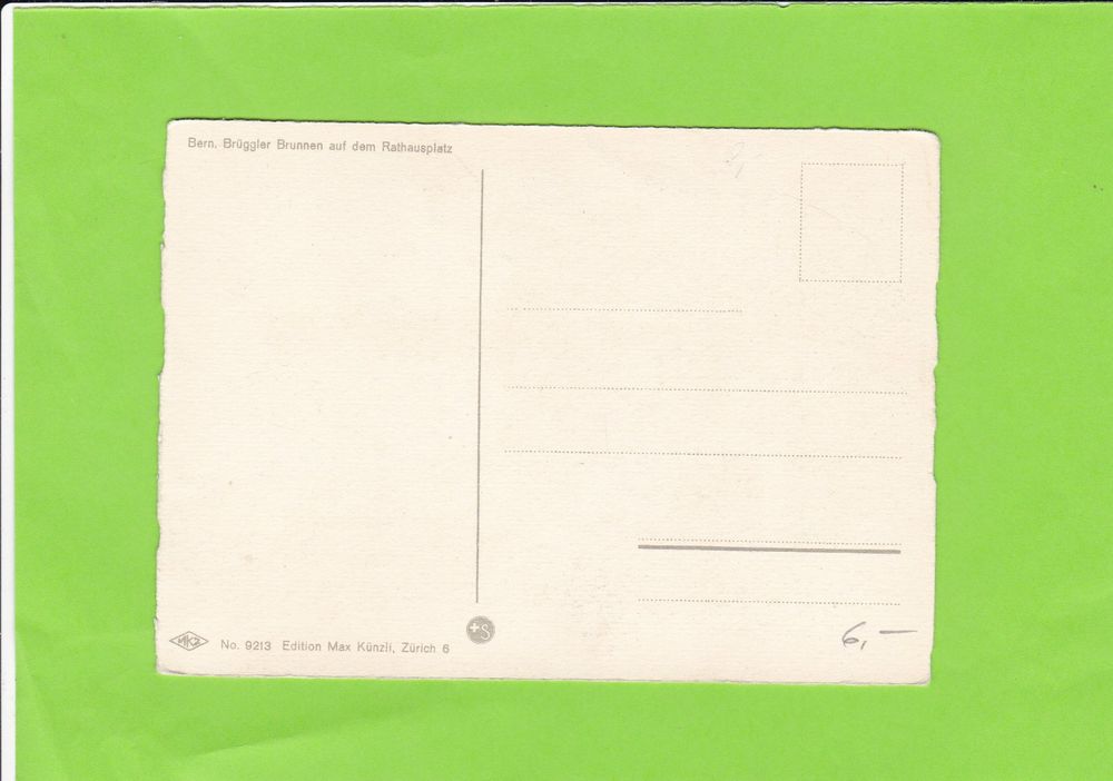 Bern.Brüggler Brunnen auf dem Rathausplatz, Edition Max Künz (Gebraucht ...