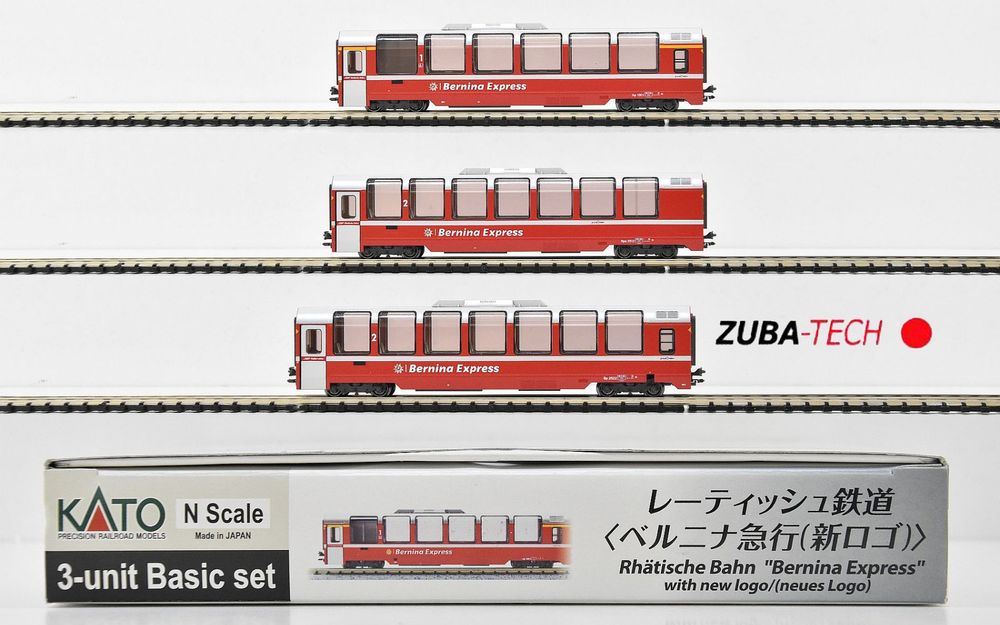 Kato 10-1655 Rhätische Bahn Bernina Express 3-tlg Spur N OVP (Gebraucht ...
