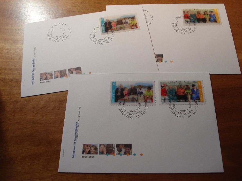 FDC 2007, Satz Kommunikation, Satz + Einzel, 3 Belege (Gebraucht) in ...