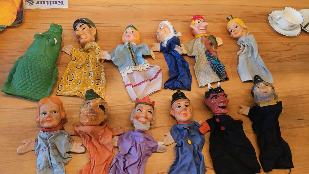 12er Set Handpuppen Retro Vintage Märchen Kinder Kasperli | Kaufen auf ...